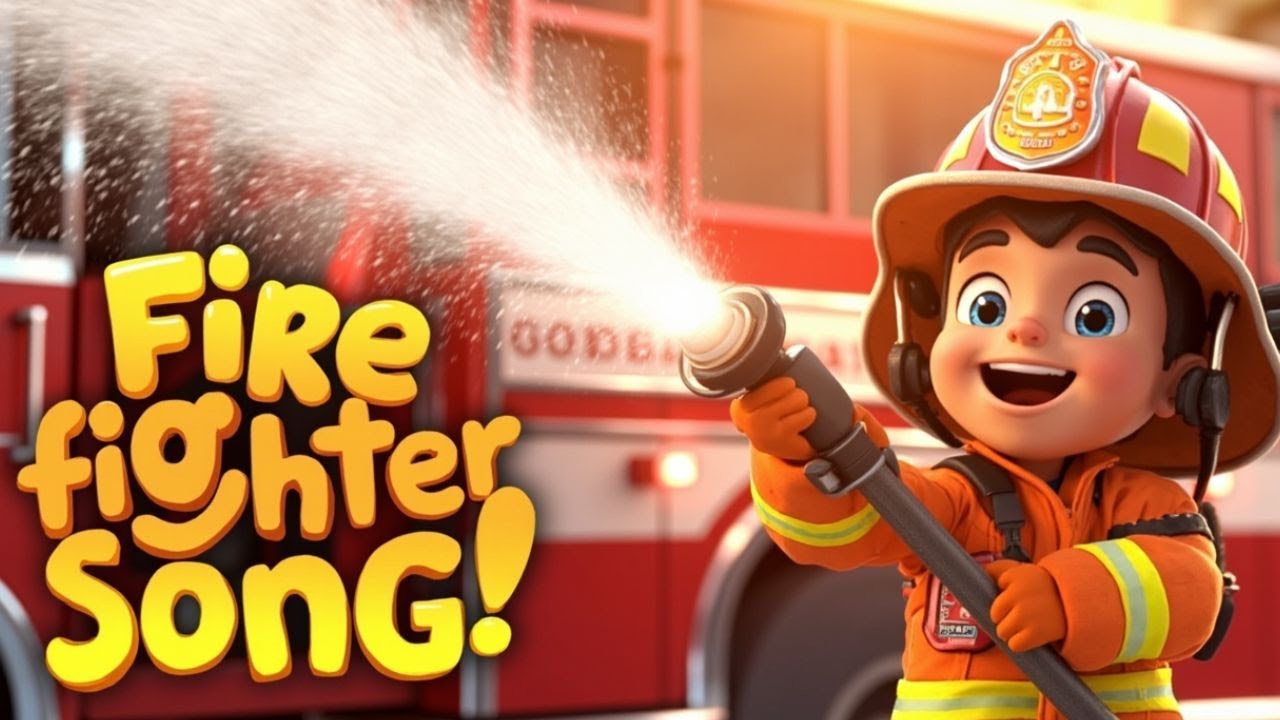 Firefighter Uses a Hose! 🚒 | Fun Firefighter Song for Kids | ABC Jobs ...