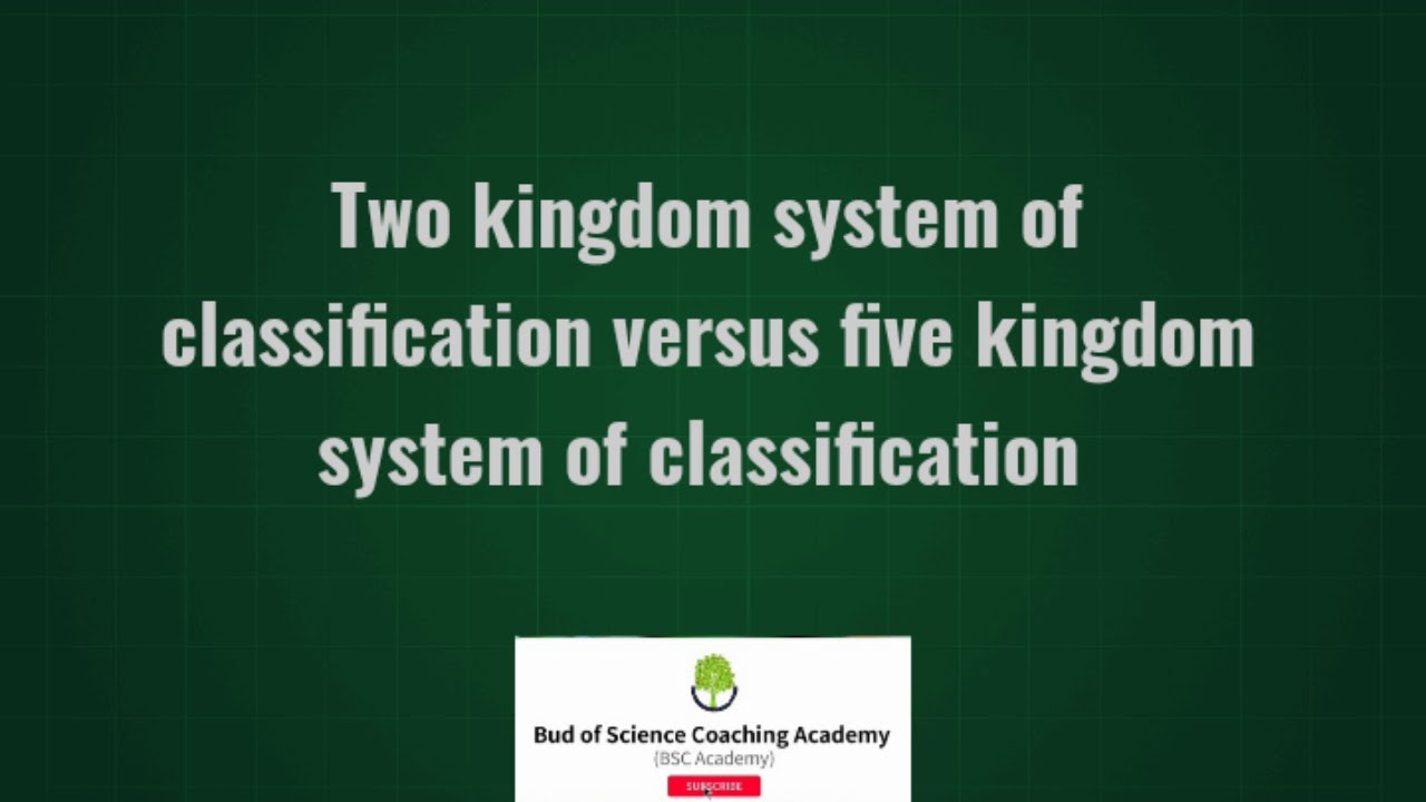 Two kingdom system of classification versus five kingdom system of ...