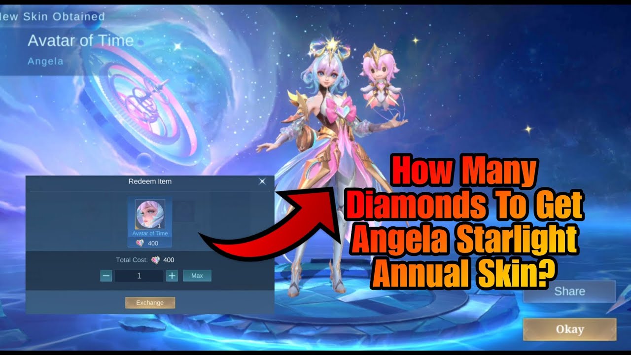 Angela Annual Starlight Skin How Many Diamonds? REVEALED | MLBB - YouTube