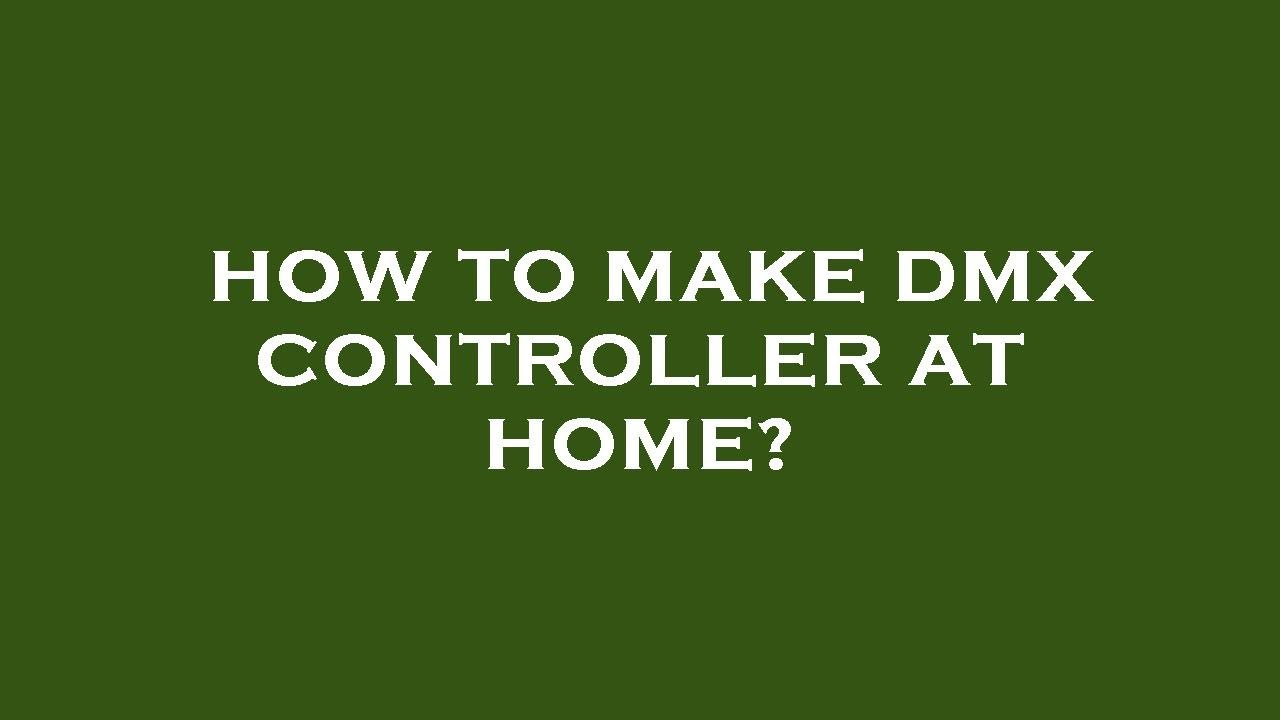 How to make dmx controller at home? - YouTube