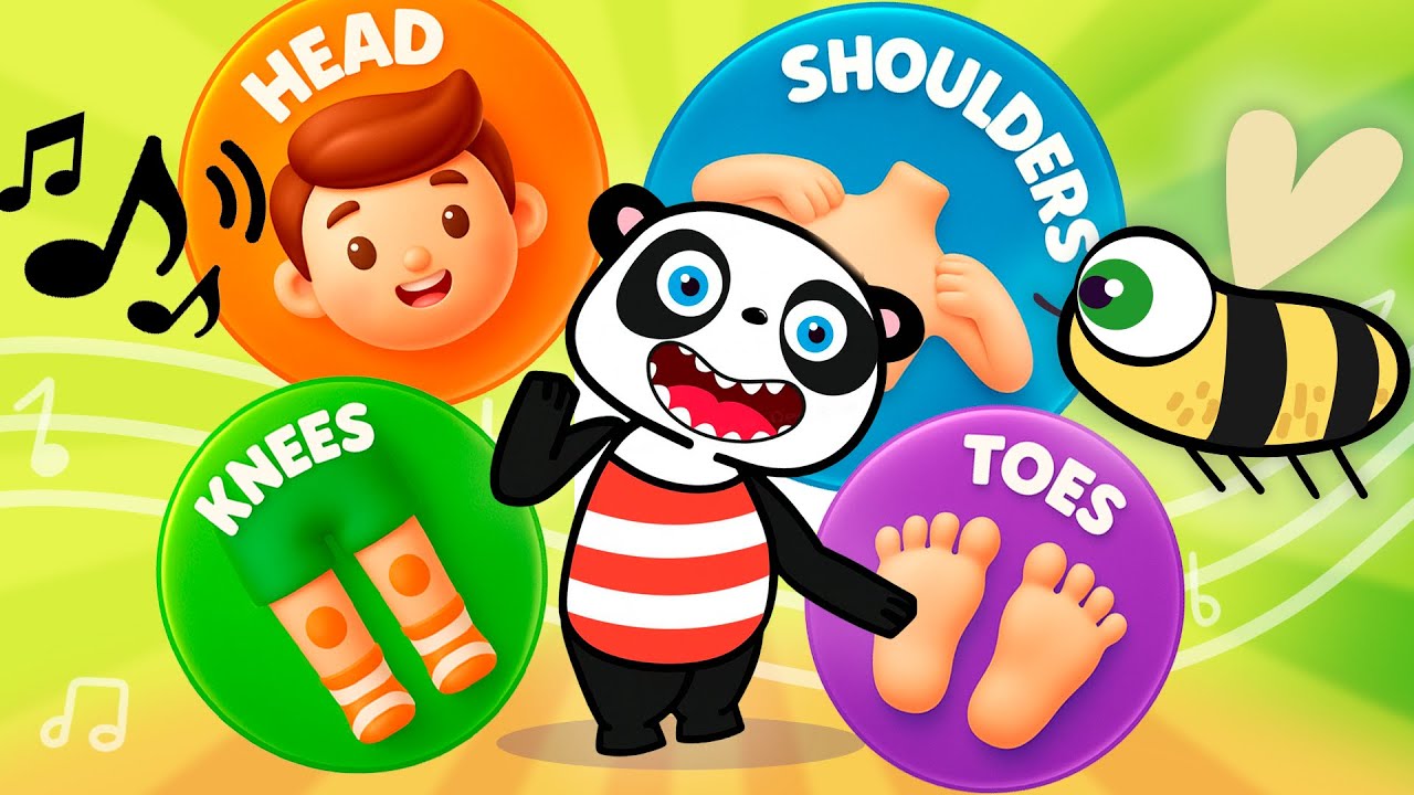 Head, Shoulders, Knees & Toes | Goofy Panda and Beebee | Kids Songs ...