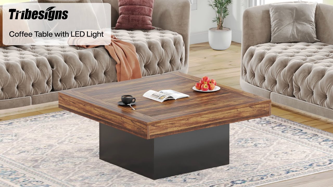Tribesigns Coffee Table with LED Lights - XK00237 #Tribesigns # ...