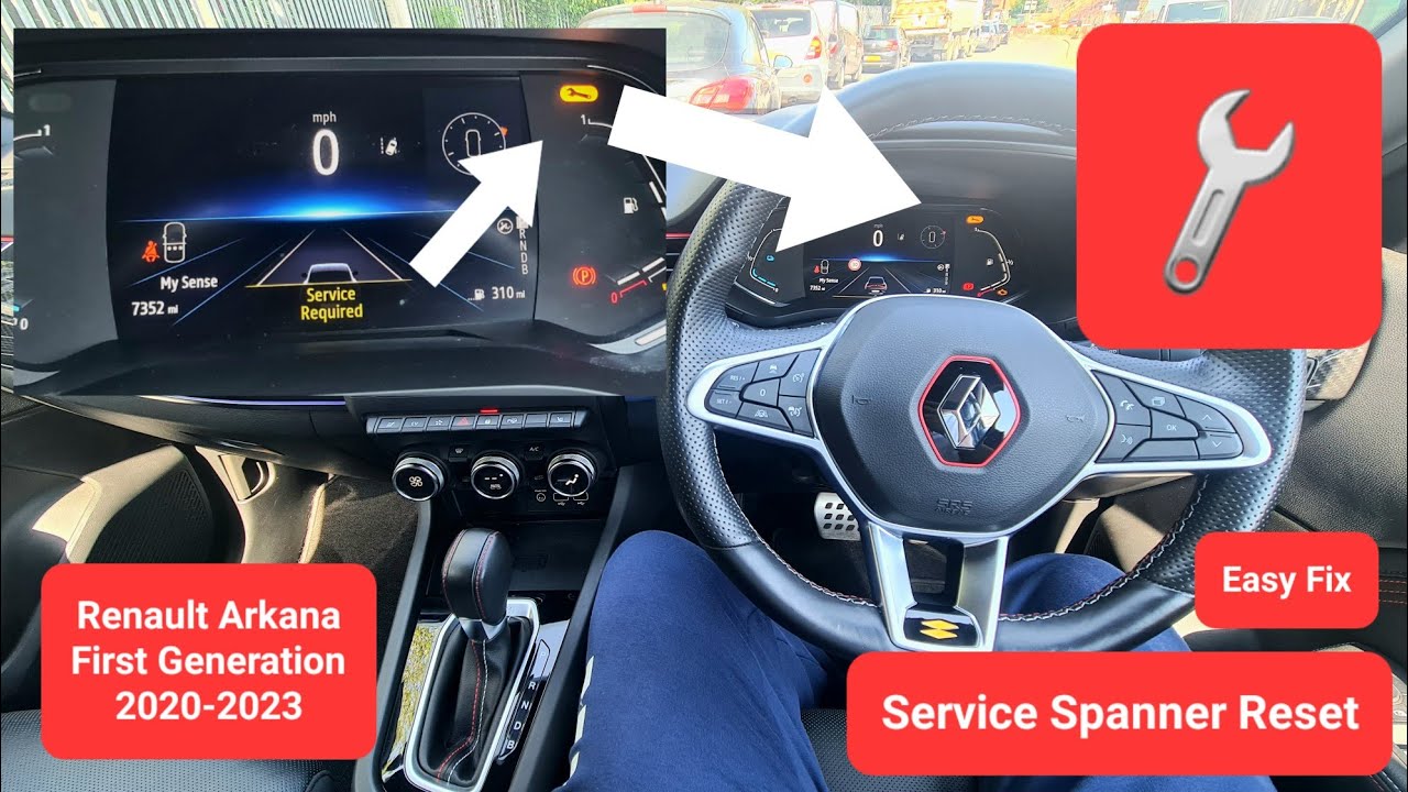 Renault Arkana Spanner Warning Symbol Reset Servicereset Youtube