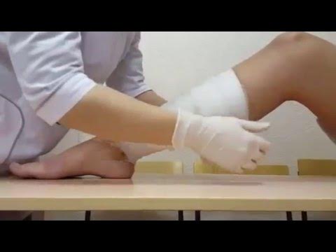 Давящая повязка на голень - YouTube