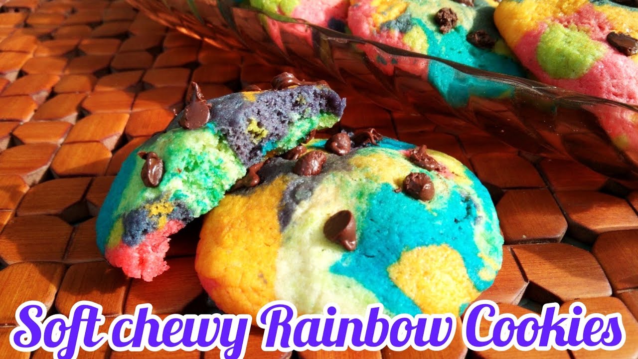 How to make colorful chocolate chip cookies | Colorful cookies recipe ...