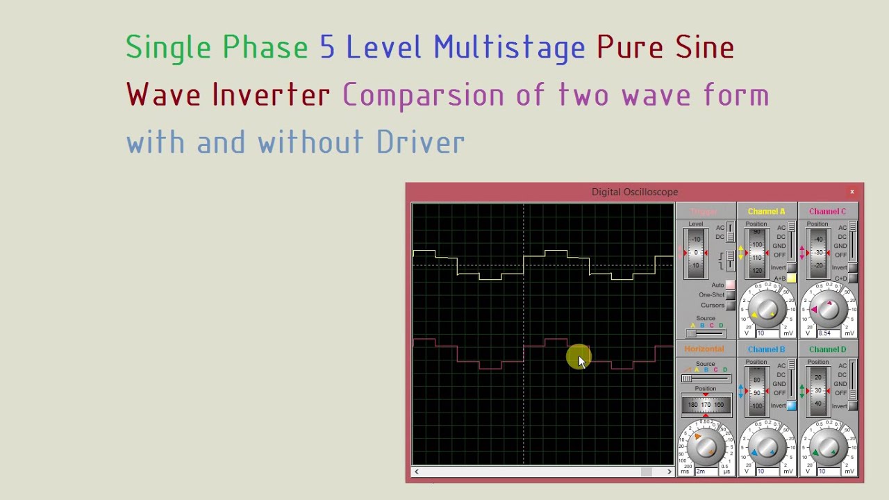 Compare Single Phase 5 Level 2 Bridge Multi stage Inverter - YouTube