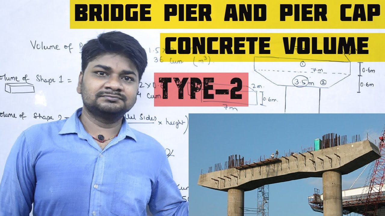 Concrete Volume Calculation of Pier & Pier Cap for Bridge Construction ...