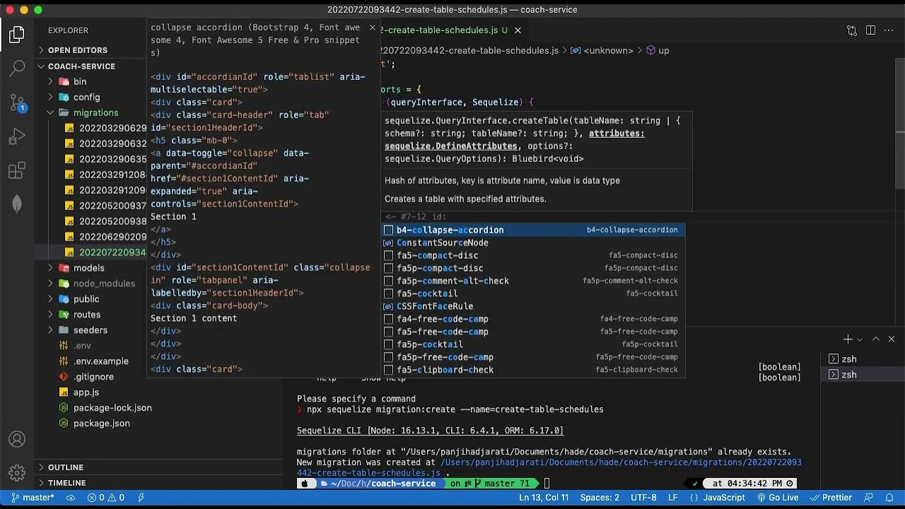 How to Create Table in Databases (make migration) on terminal with ...