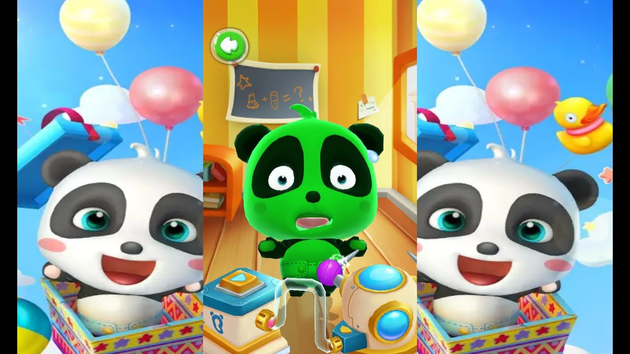 Talking Baby Panda | Learn Color the food | Take care of your favorite ...