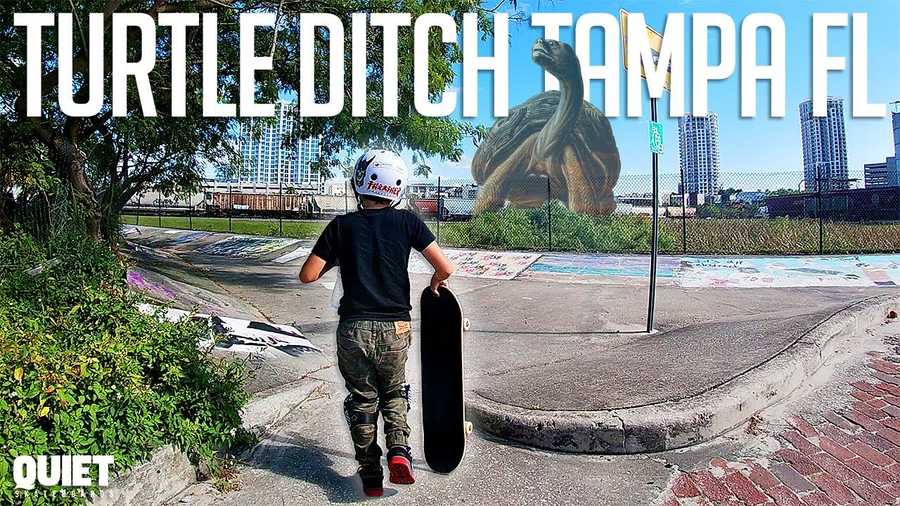 Skateboarding Turtle Ditch in Tampa Florida 🐢 - YouTube