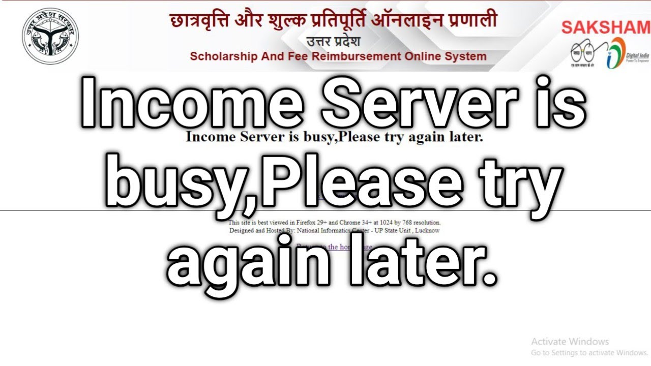 Scholarship Problems Income Server is busy,Please try again later 2025 ...