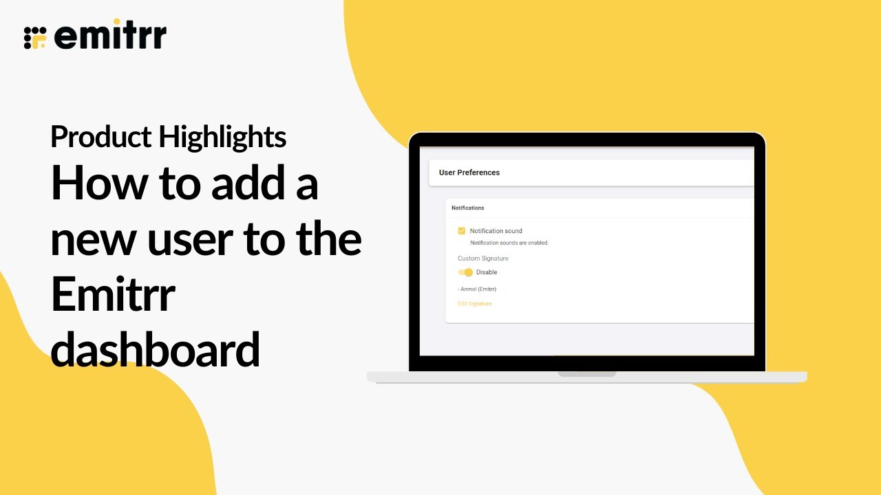 Emitrr - How to add a new user to the dashboard - YouTube
