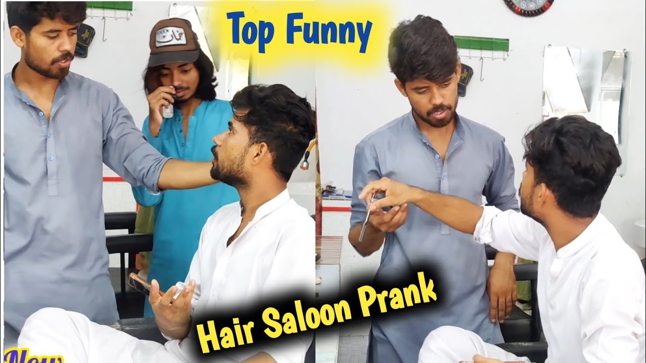 Prank With Hair Cutter| Hair Saloon Funny Video @masterprank4.u660 ...
