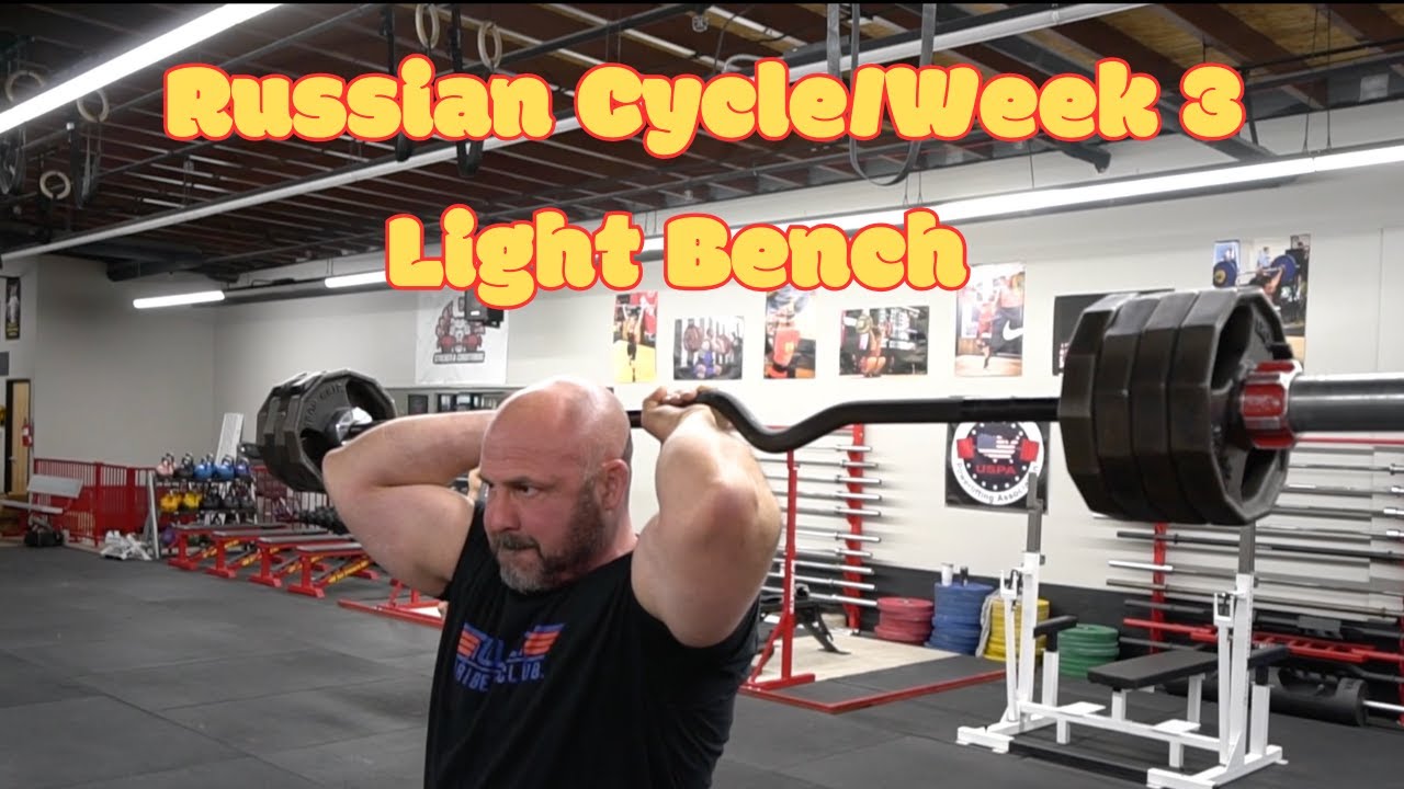 Russian Squat Routine/Week 3. Light Bench Press 6x2 - YouTube