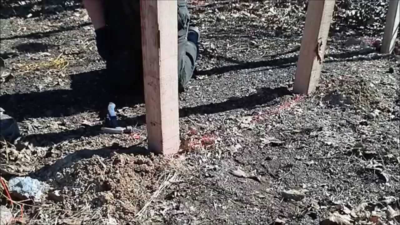 Setting Posts for the Shed - YouTube