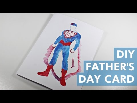 DIY Superhero Father's Day Card | LDP - YouTube