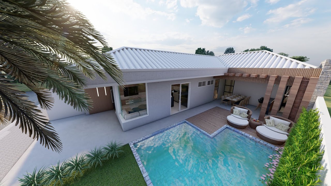 Casa em formato de "L" maravilhosa | EM TERRENO PEQUENO | - YouTube