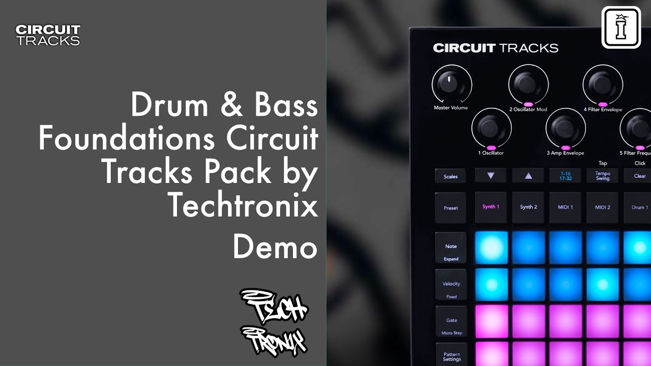 Demo - Drum & Bass Foundations by Techtronix - Novation Circuit Tracks Pack - YouTube