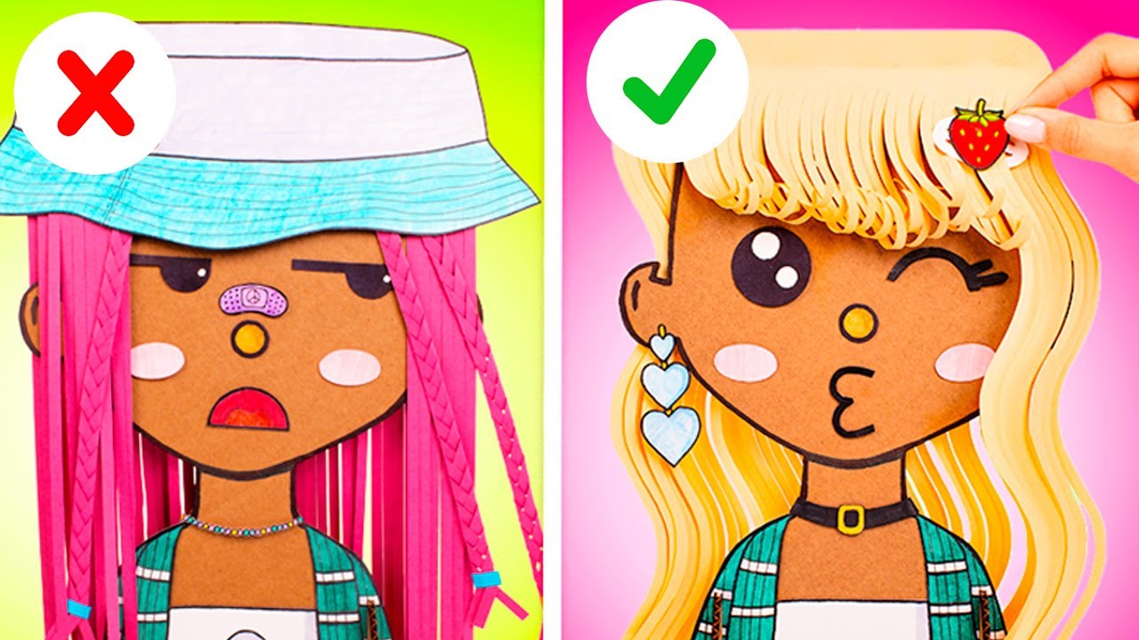 Amazing Paper Doll Beauty Salon 💅 Extreme Beauty Makeover Ideas - YouTube