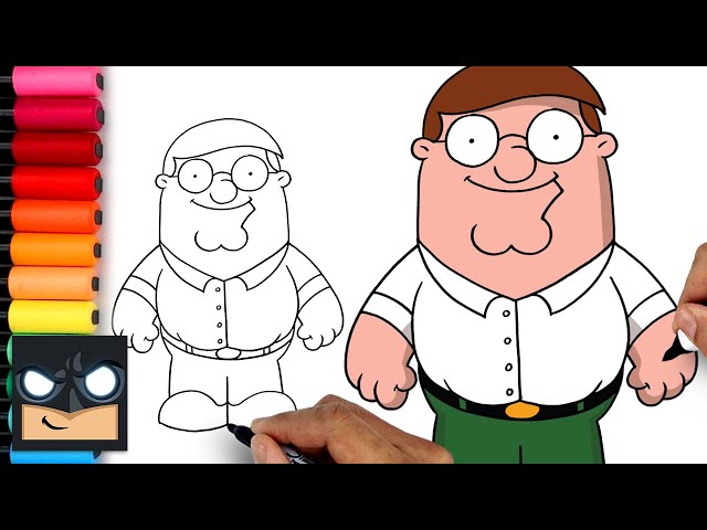 How To Draw Peter Griffin | Family Guy - Videos For Kids