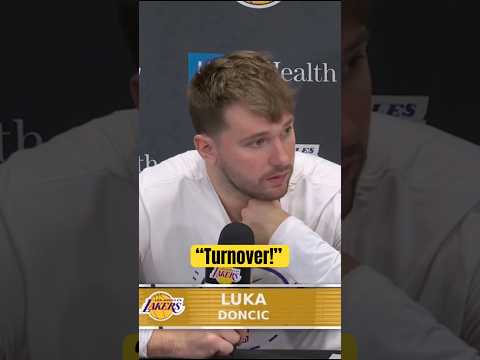 Reporter had jokes after Luka dropped his phone 😭