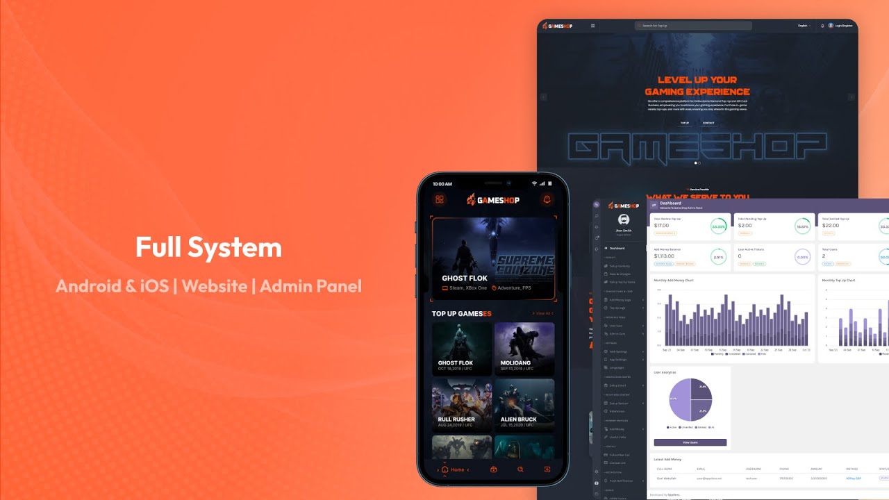 GameShop | Game TopUp | Diamond Selling Business Platform | Android iOS ...