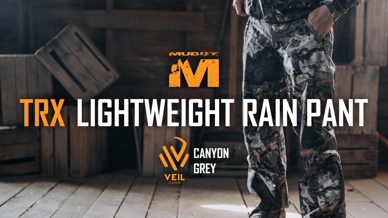 Muddy TRX Lightweight Rain Pant - Veil Canyon Grey - YouTube