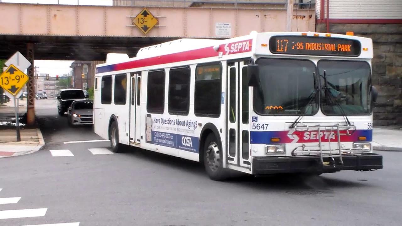 SEPTA BUS: NEW FLYER D40LF 5647 ON ROUTE: 117 PT4 - YouTube