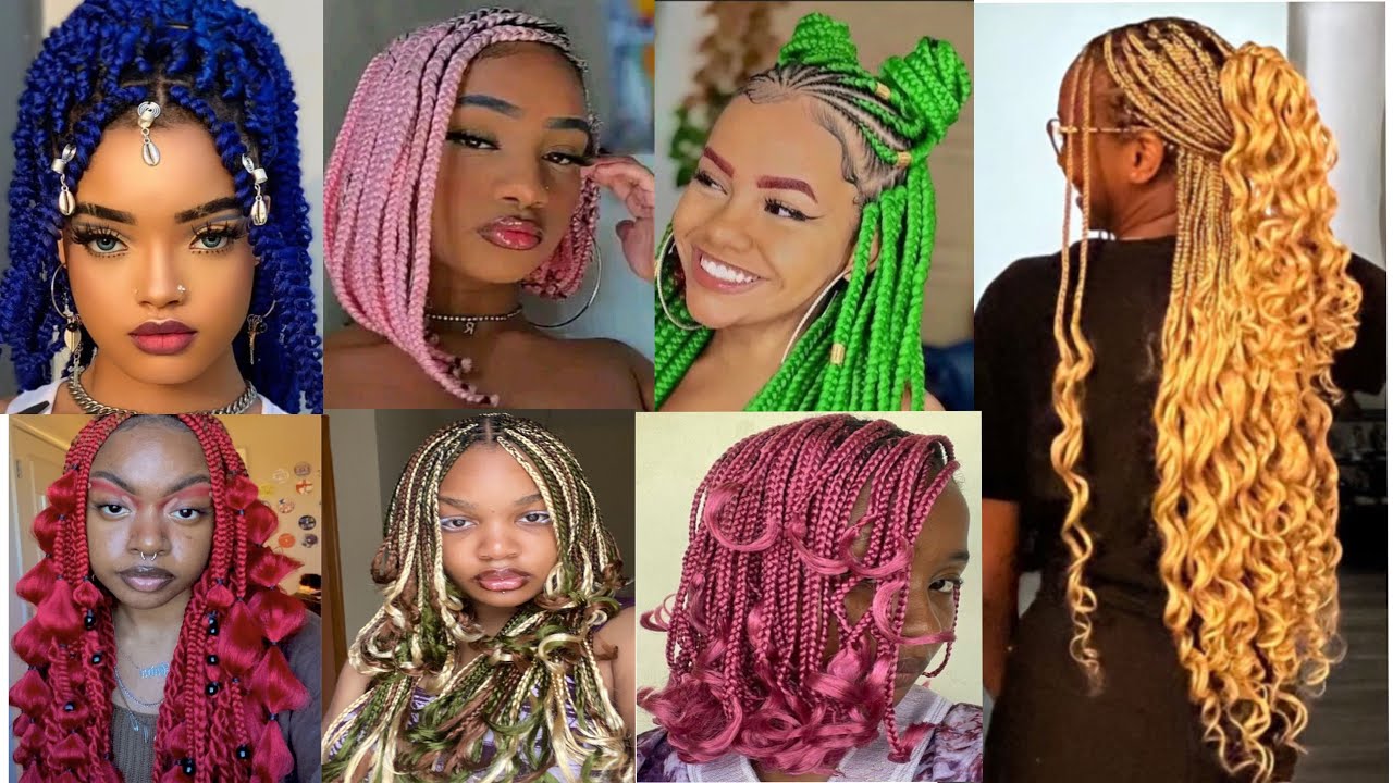 Most Colorful And Beautiful braid Hairstyles For African/American women ...