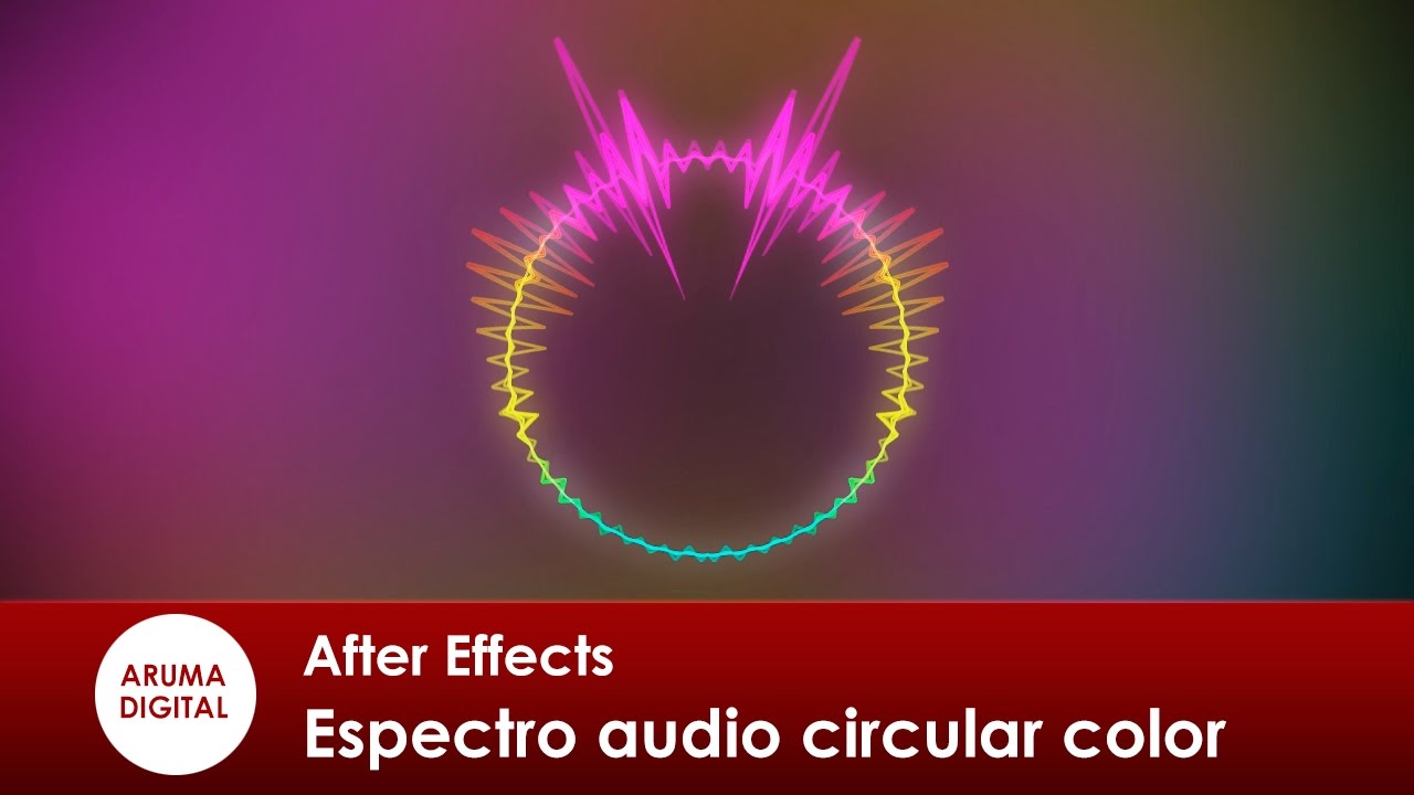 After Effects 259 Espectro circular con fondo de color - YouTube