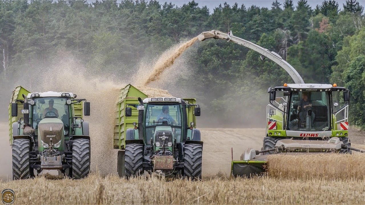 GPS Ernte - Häckseln / Claas Jaguar 950 - Fendt Traktoren im Einsatz ...