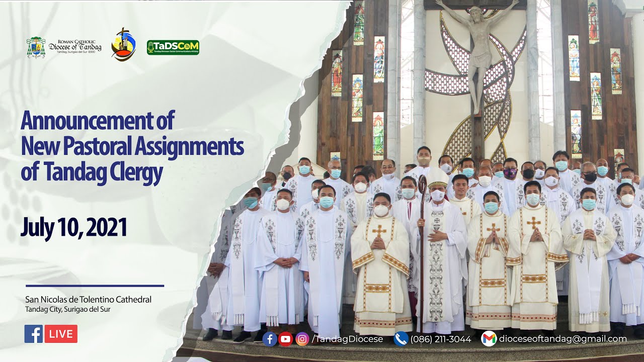 [Full Video] Announcement of New Pastoral Assignments of Tandag Clergy ...