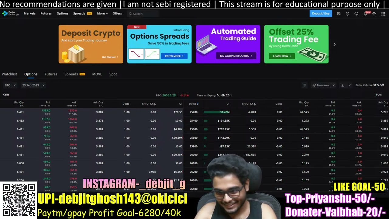 🔴BITCOIN LIVE TRADING, BTC Options, Futures, Spot trading, How to trade ...