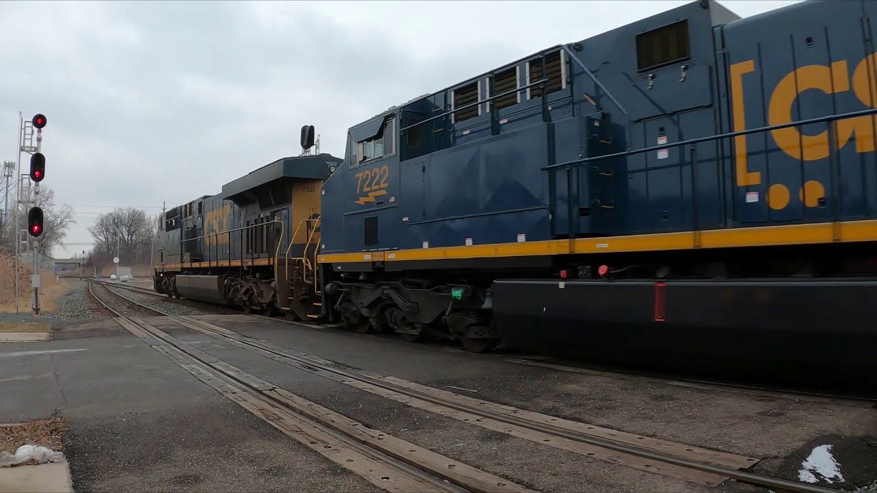 Railfanning Romulus - Just 1 Train - 3 Different Angles - CSX Engine 758 & CSX 7222 - Northbound ...