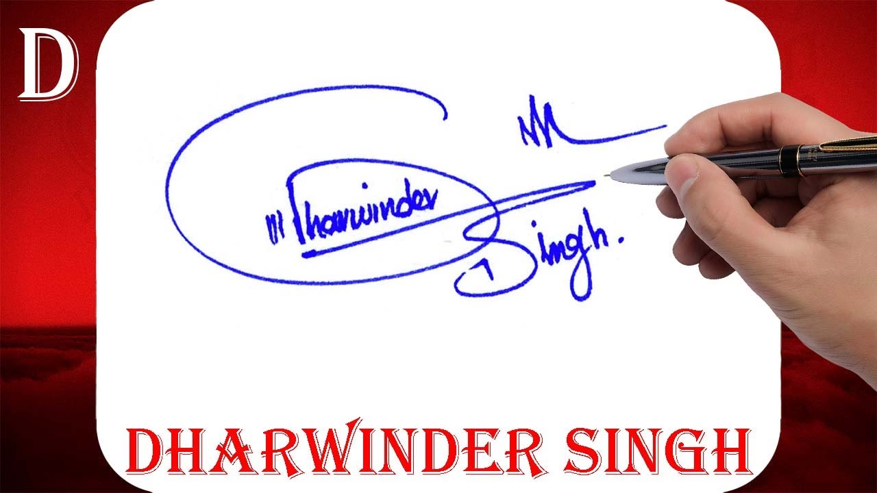 Dharwinder Singh Name Signature Style - D Signature Style - Signature ...