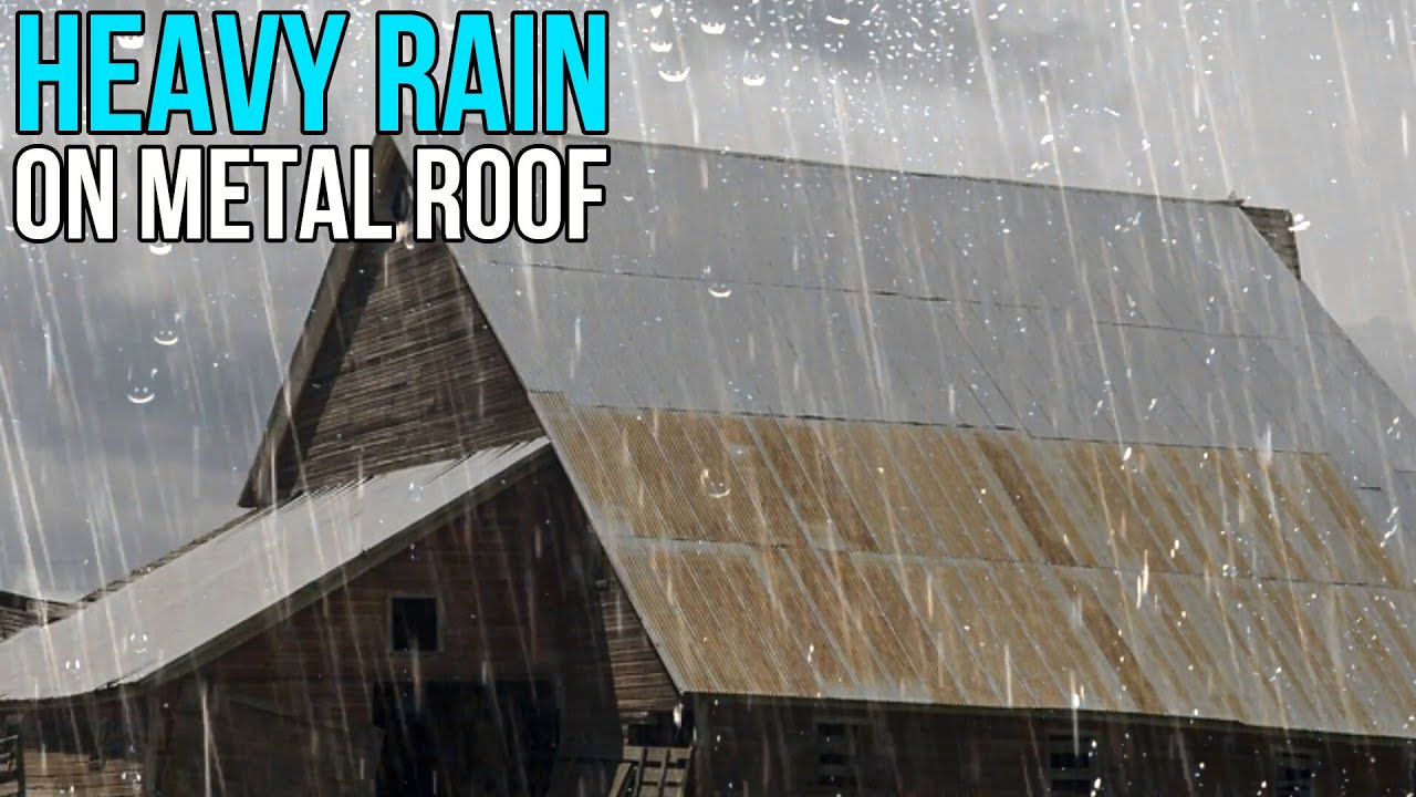 HEAVY RAIN ON A METAL ROOF | SOOTHING WHITE NOISE FOR SLEEP ANXIETY ...