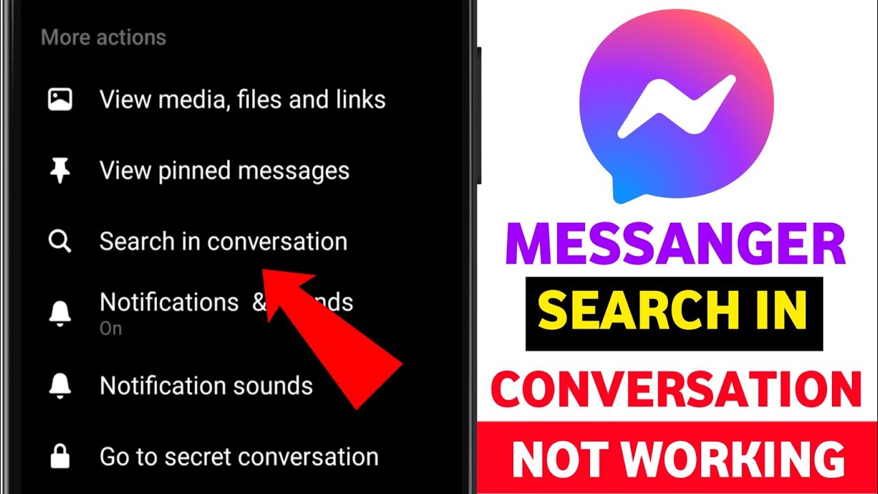 Facebook messenger search in conversation not working || Messenger ...