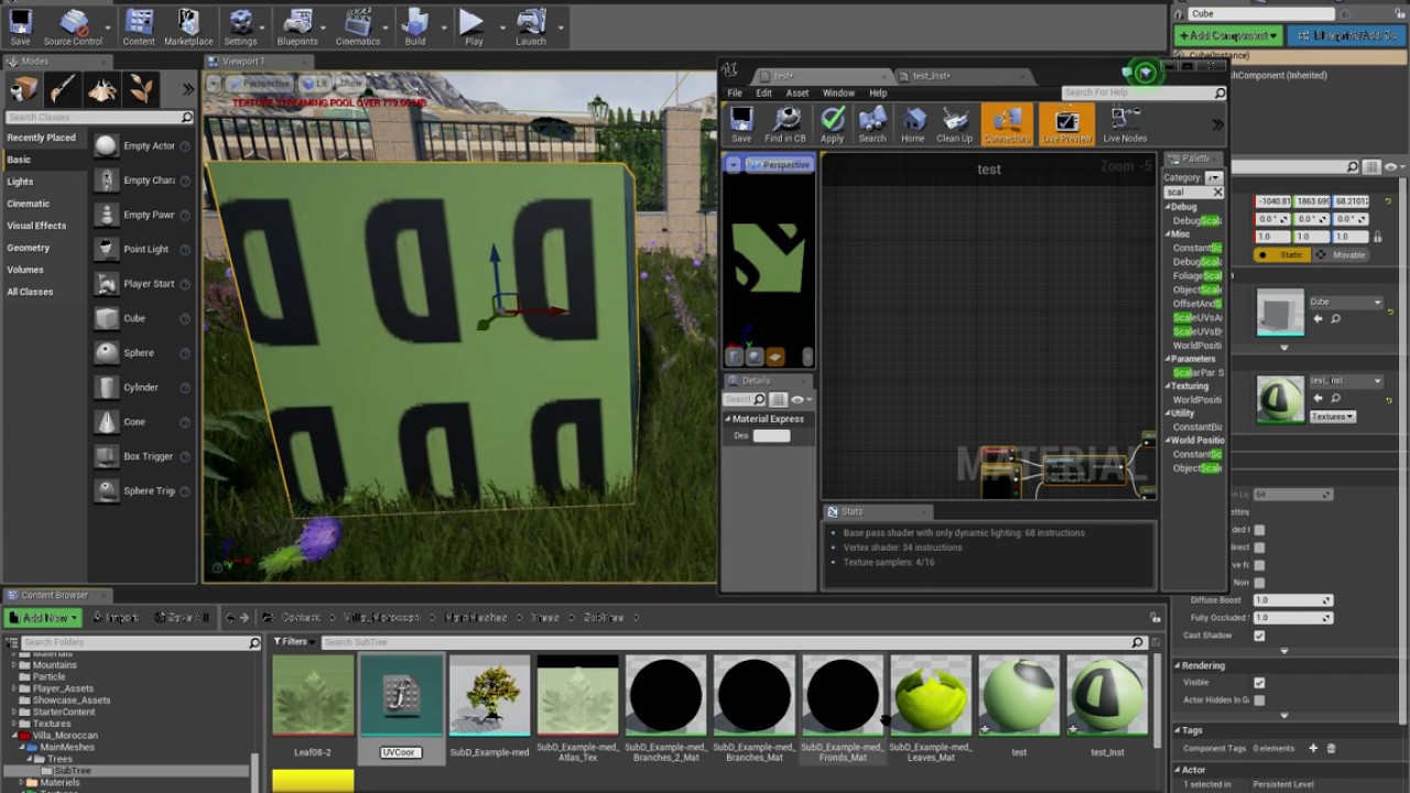 UE4 Pro Tips_texture offset, rotate, mirror and tilling - YouTube