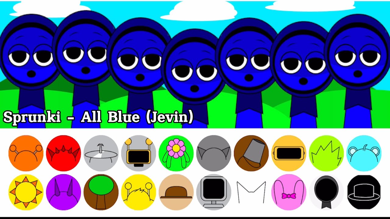 Mix All Blue (Jevin) Characters Together in Incredibox Sprunki! Mrx ...