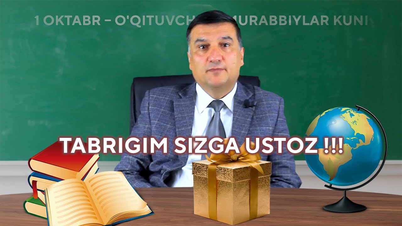 1- oktabr munosabati bilan ustozlarga tabrik. Ustozlarga bag'ishlangan ...