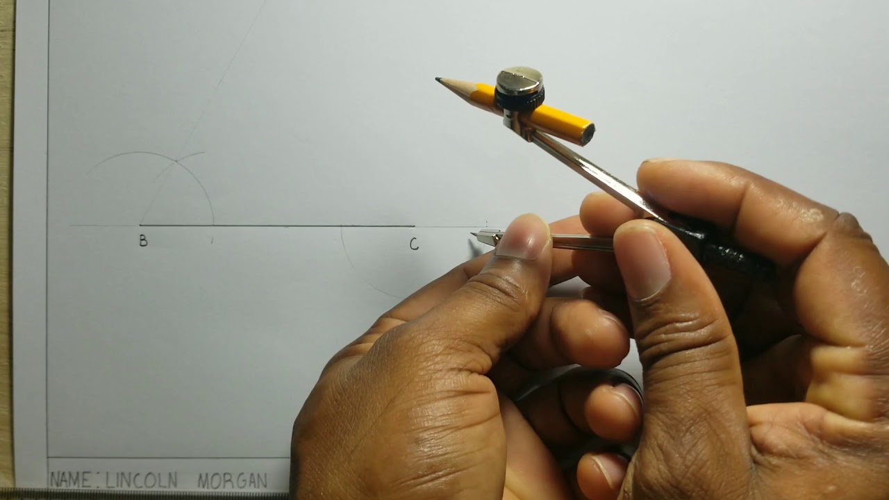 How to construct a triangle given the base and base angles - YouTube