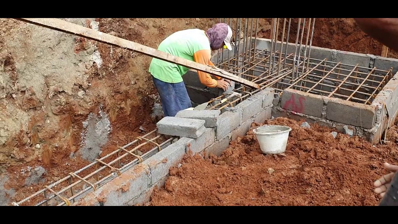 Cara Membuat Bekisting dengan Batako Untuk Pilecap dan Sloop - YouTube