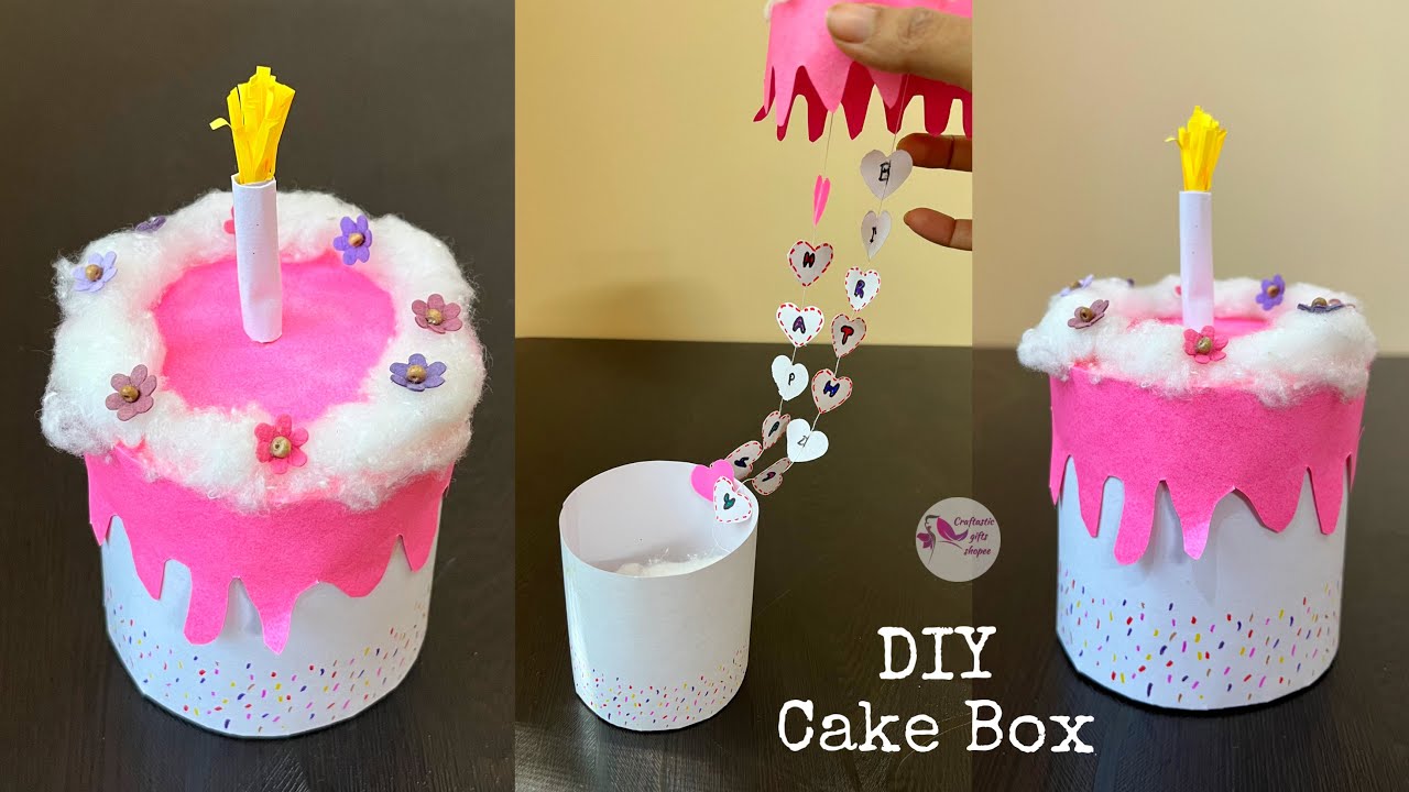 DIY Cake Box | Birthday gift idea | - YouTube