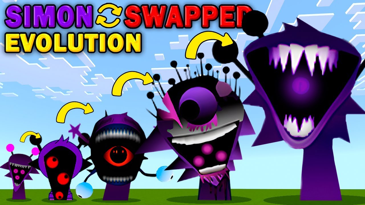 NEW Sprunki SIMON Phase 1-6 Swapped Evolution With DURPLE Incredibox ...