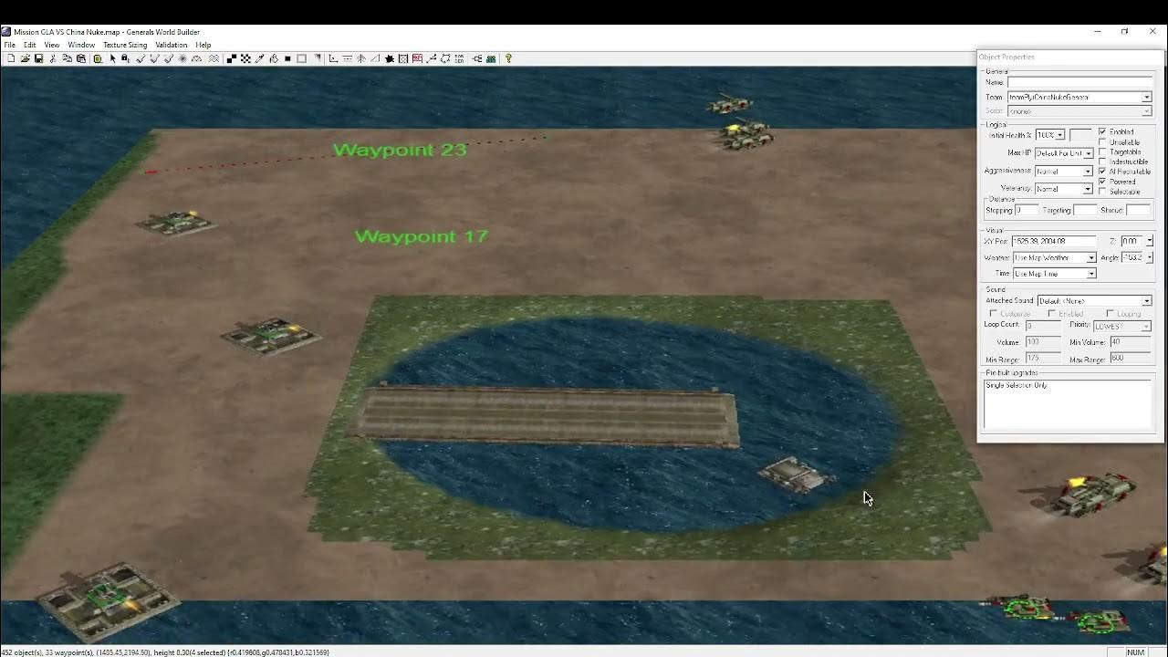 Part 4 Command And Conquer Generals Zero Hour How To Make WorldBuilder Tutorial Custom Map ...