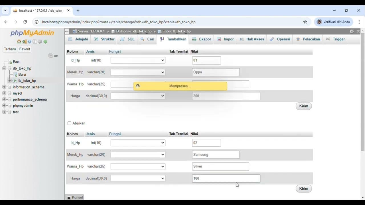 Tutorial Membuat Database Mysql di XAMPP - YouTube