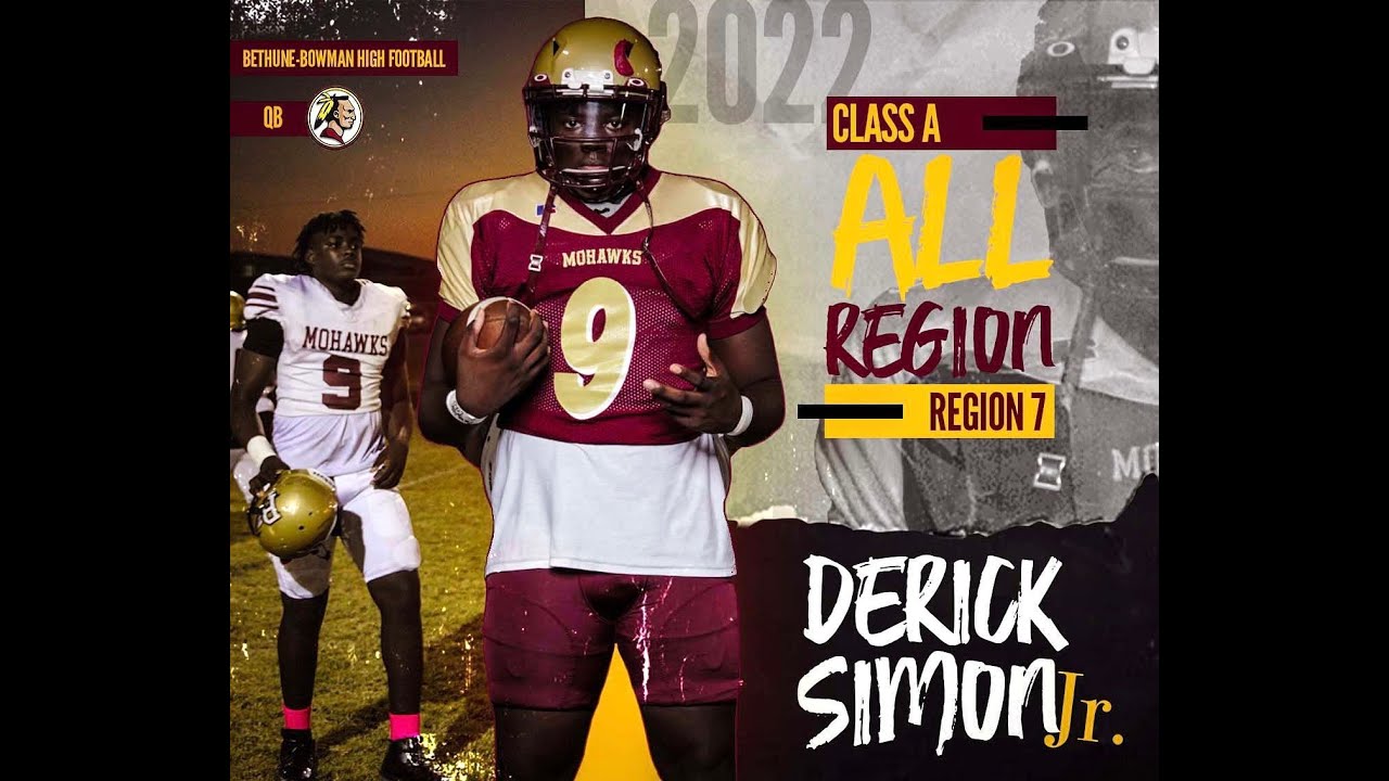 Derrick Simon Jr QB/DE #mohawkcountry #bethunebowmanhighschool # ...