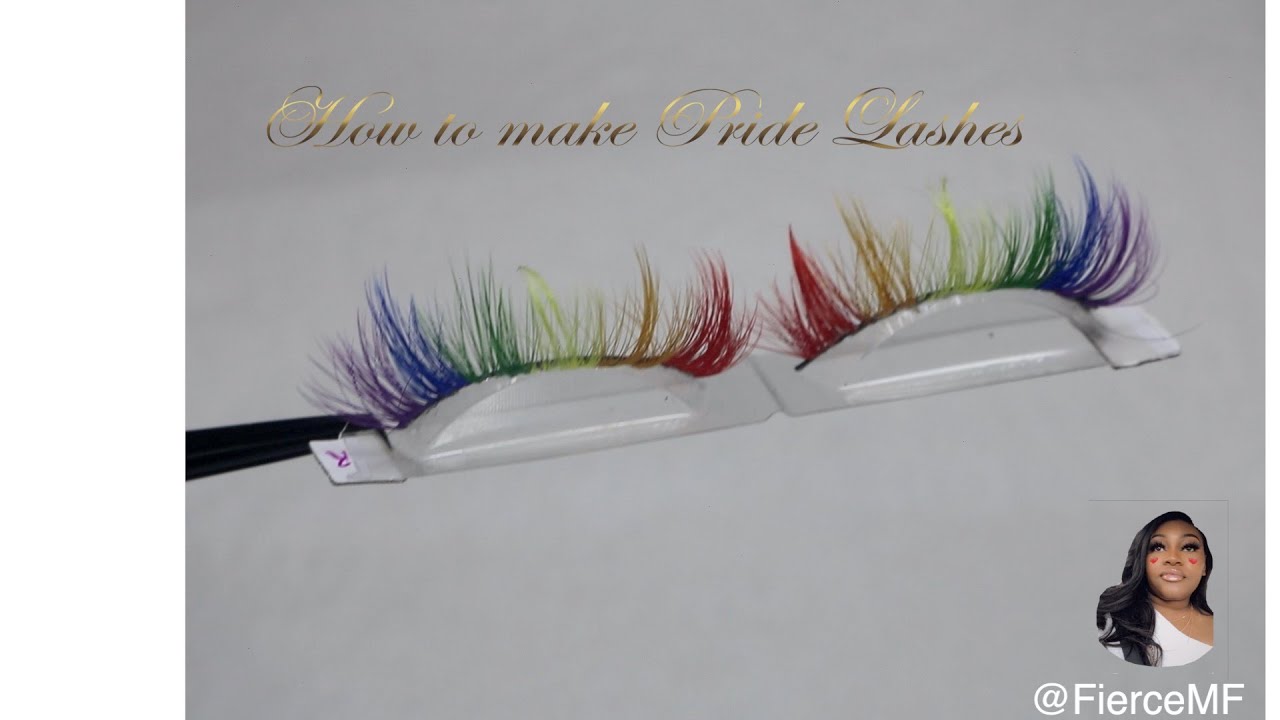 How to make handmade/custom PRIDE month rainbow strip lashes |FIERCEMF ...