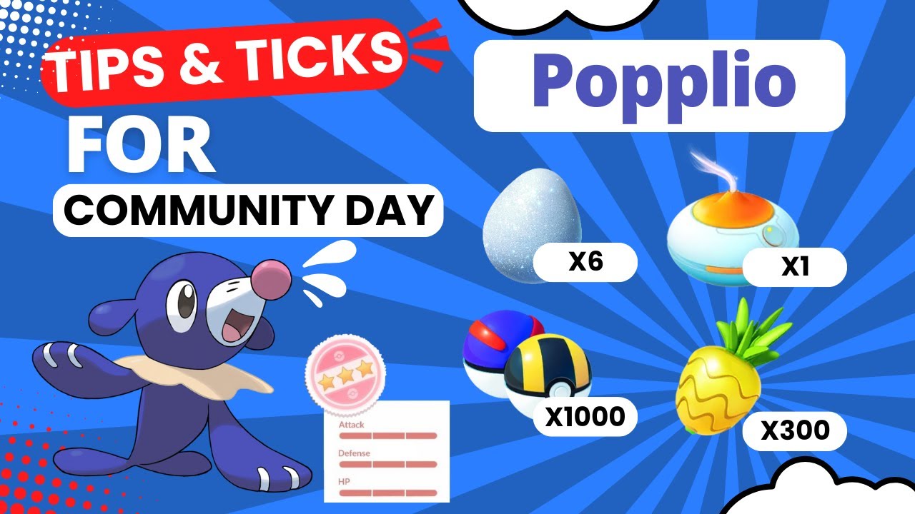 Popplio community day Tips & tricks 2024 - YouTube