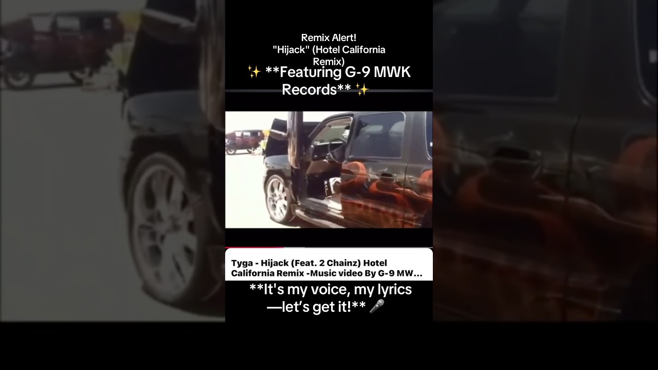 Check out my remix of 'Hijack' while I flex my show cars—it's all about the hustle and my raw ...